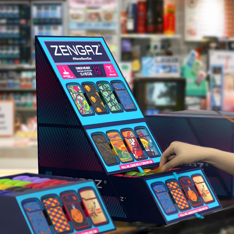 Zengaz Lighter Cube Display ZL 3 Mega Jet Flame - 48 pcs – ieGlobal